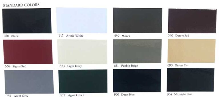 1987 Mercedes Color and Upholstery Options - Mercedes Market